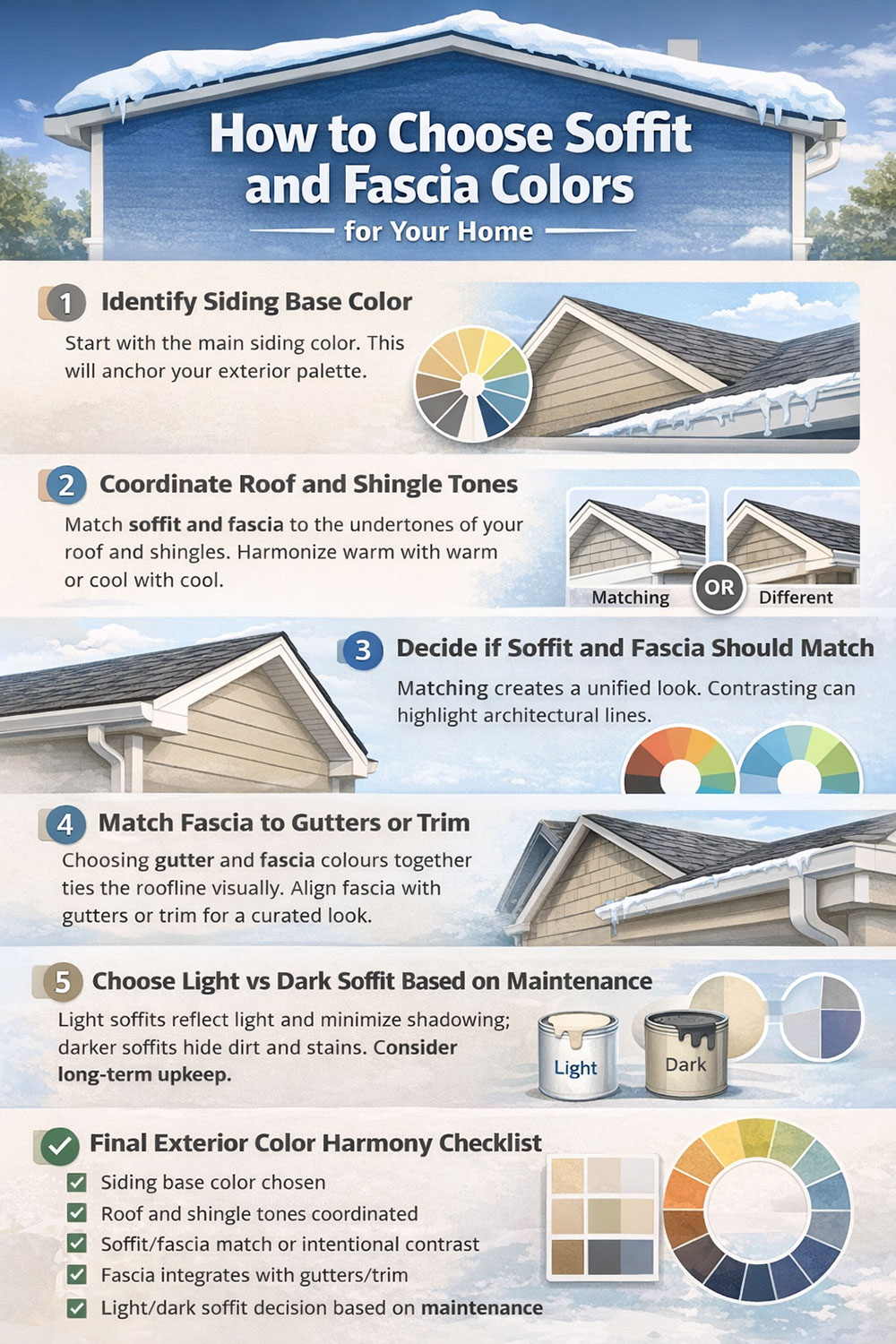 How to Choose Soffit and Fascia Colors for Your House