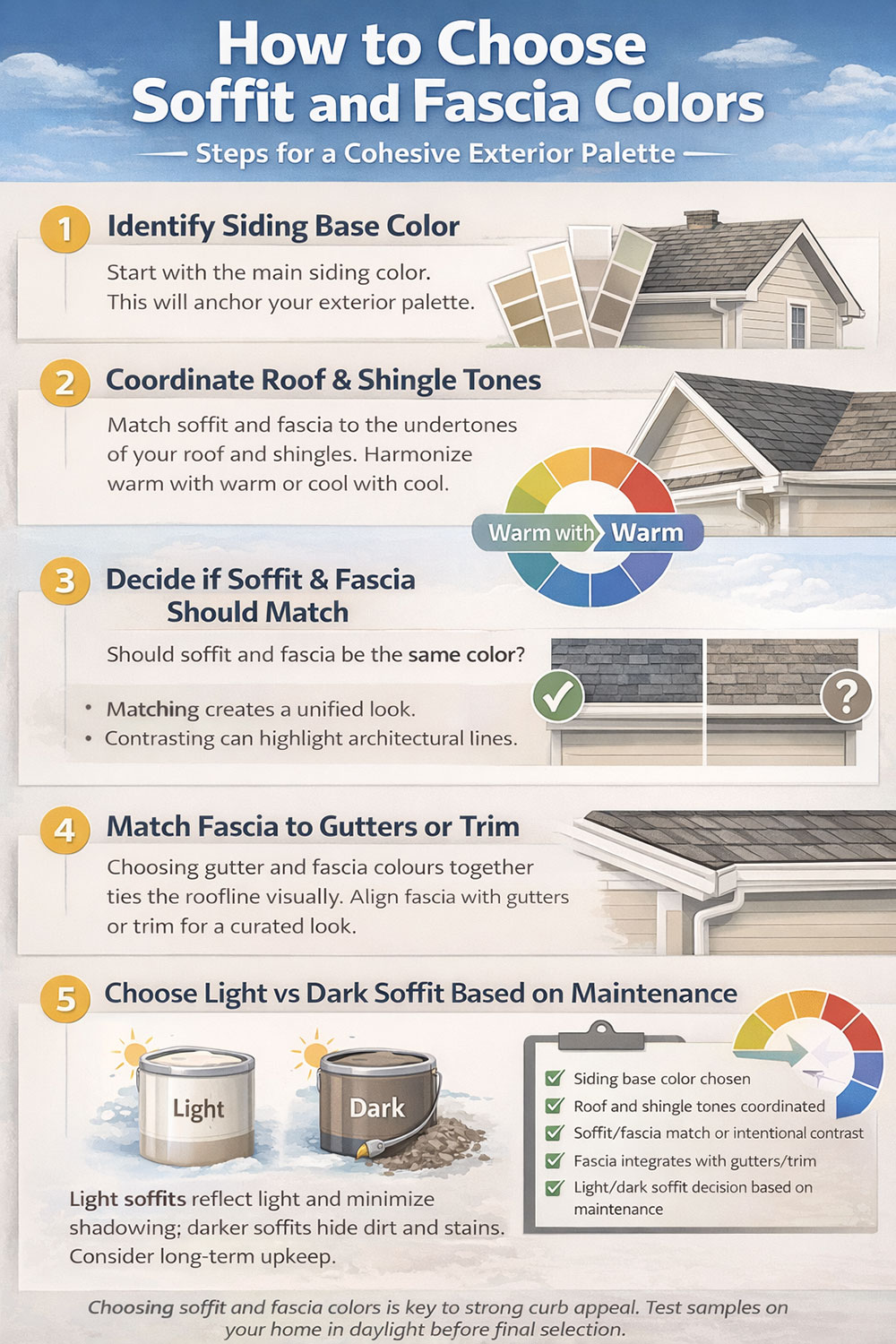 How to Choose Soffit and Fascia Colors for Your House